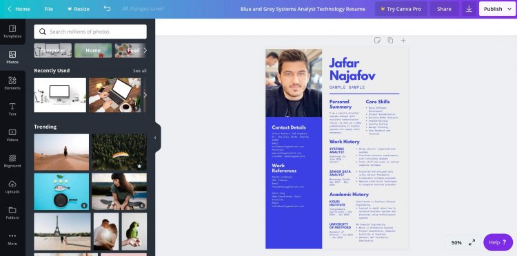 CV formasi - 5 dəqiqədə mükəmməl CV hazırlamaq - Nümunələr